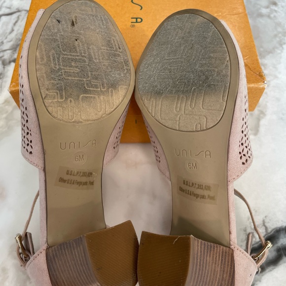 Unisa | Shoes | Unisa Light Pink Suede Peep Toe Sandal | Poshmark